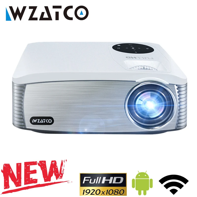 WZATCO C6 LED Projector Android 11.0 WIFI Full HD 1920*1080P 300inch ...