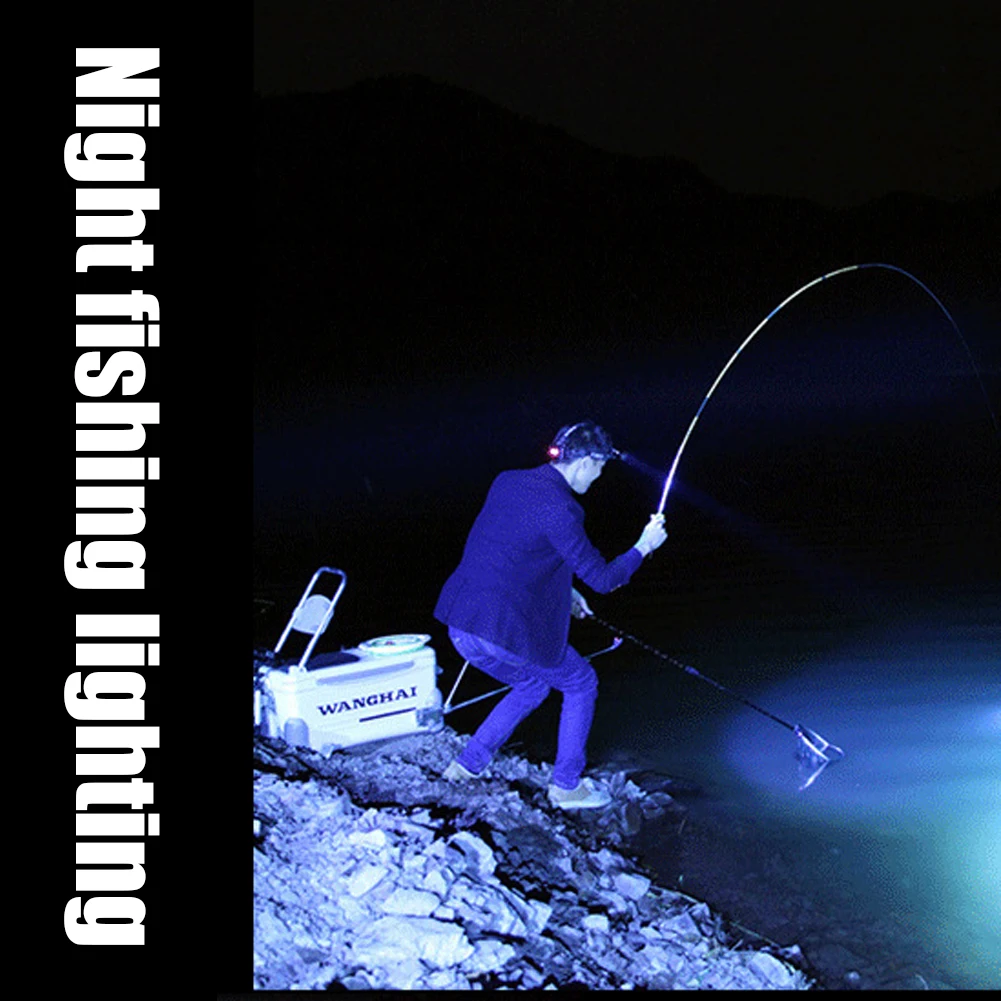 LED Sensor Headlight USB Rechargeable Cap Hat 100LM Clip Night Fishing ...