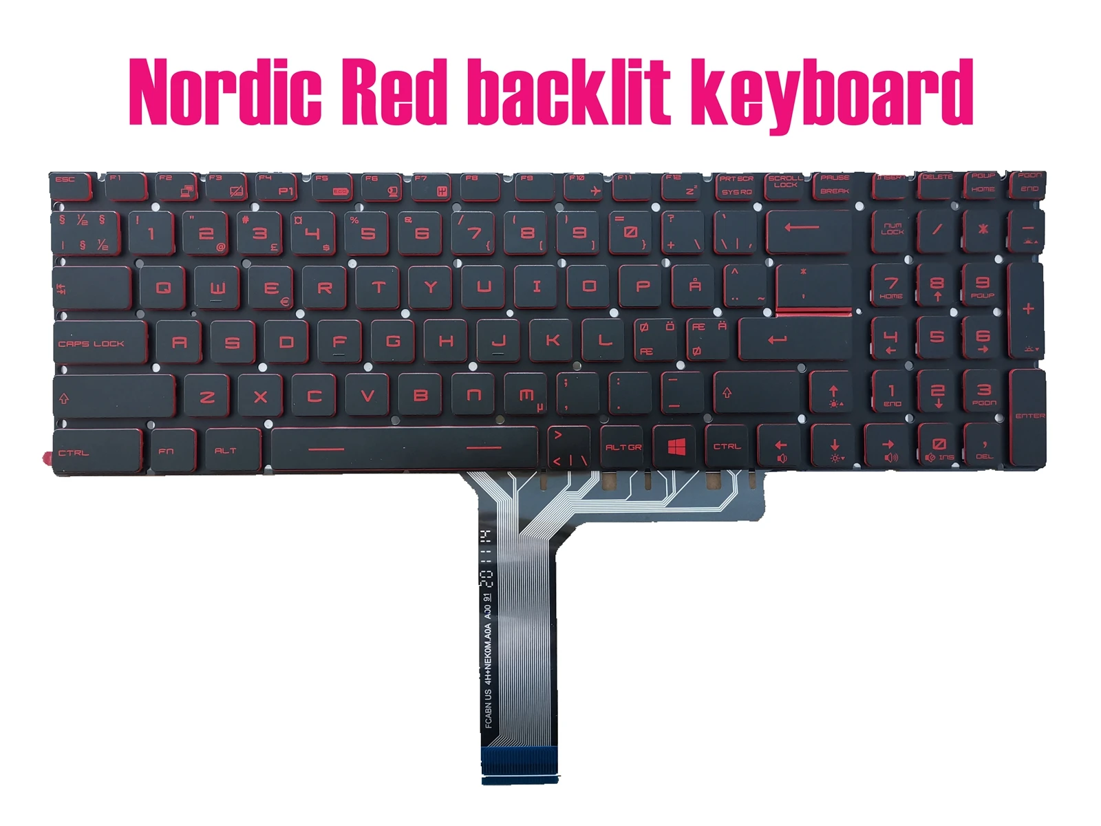 Teclado-retroiluminado-rojo-n-rdico-para-MSI-Alpha-15-A3DC-Alpha-15 ...