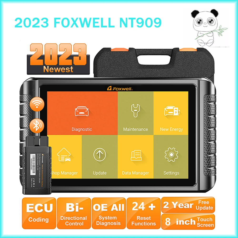 2023-FOXWELL-NT909-OBD2-Bidirectional-Scan-Tool-ECU-Coding-All-System ...