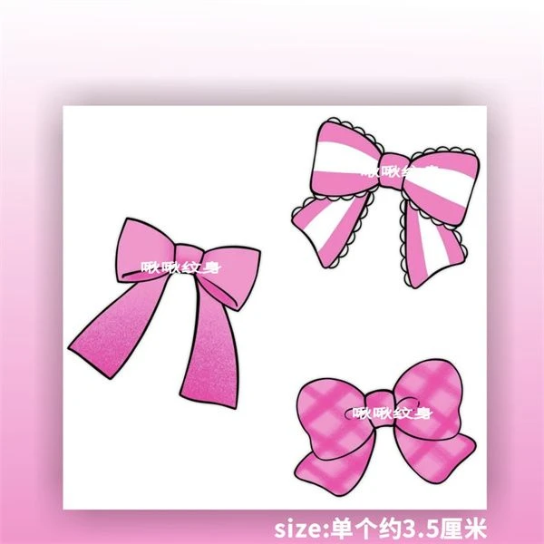 Pink Ribbon Bow Tattoos