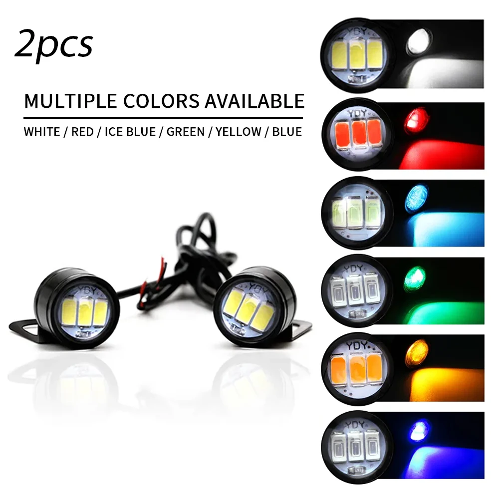 2pcs Car LED DRL Daytime Light Motorcycle Mirror Mini Eagle Eye ...