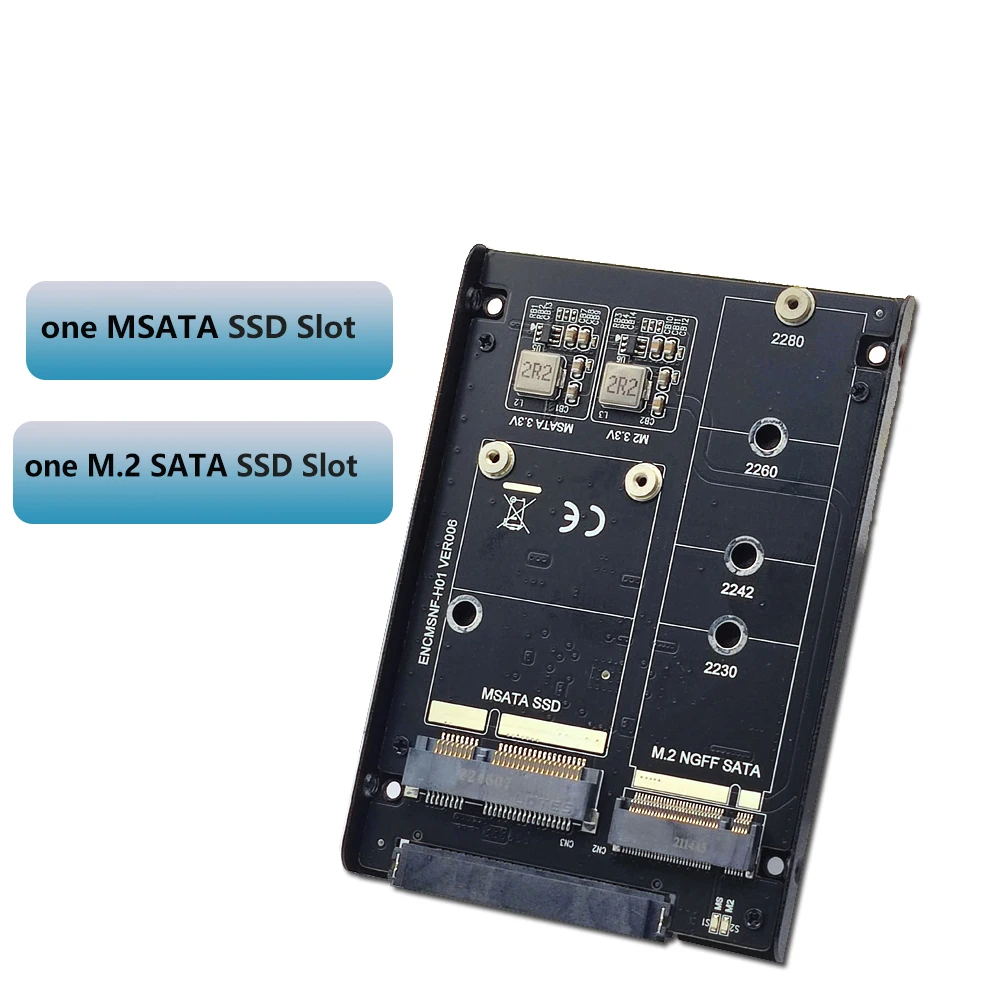 Metal-Case-SSD-to-SATA-3-0-6Gbps-2-5inch-Adapter-Card-With-Enclosure ...