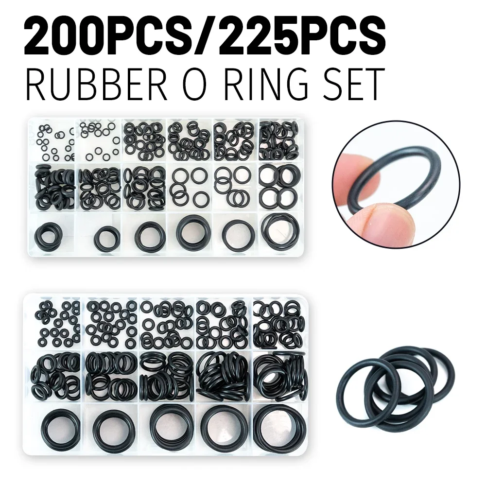 200-225pcs-Nitrile-Rubber-O-Ring-Kits-High-Pressure-Seal-Gaskets-for ...