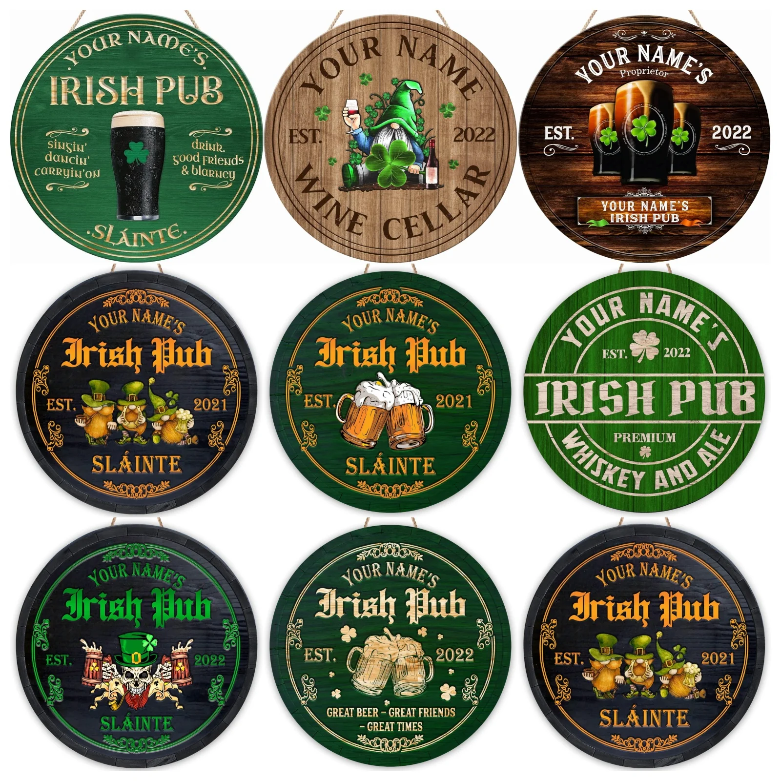 Personalized-St-Patrick-s-Day-Decor-Irish-Pub-Custom-Wooden-Sign-Wall ...