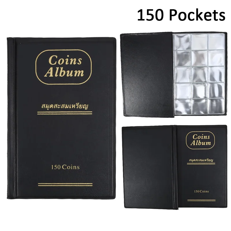 150 Pockets Coin Album Collection Ancient Euro Large Royal Storage ...