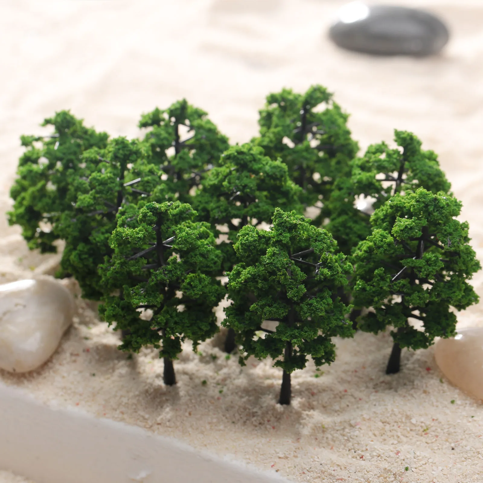 10pcs Scale Model Trees Train Railway Building Park Street Scenery ...