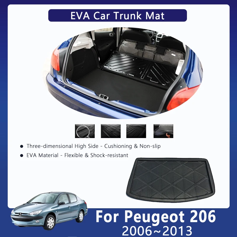 Car-EVA-Rear-Trunk-Mat-For-Peugeot-206-207-2006-2007-2008-2013-Anti ...