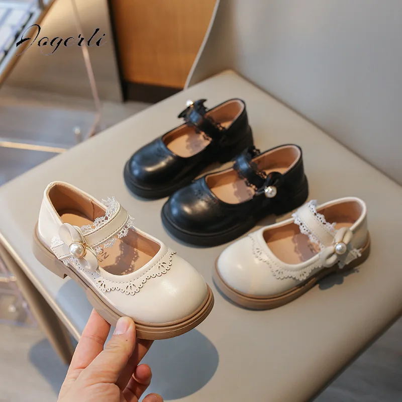 Girls' PU Leather New Children's Princess Shoes Spring Autumn Solid ...