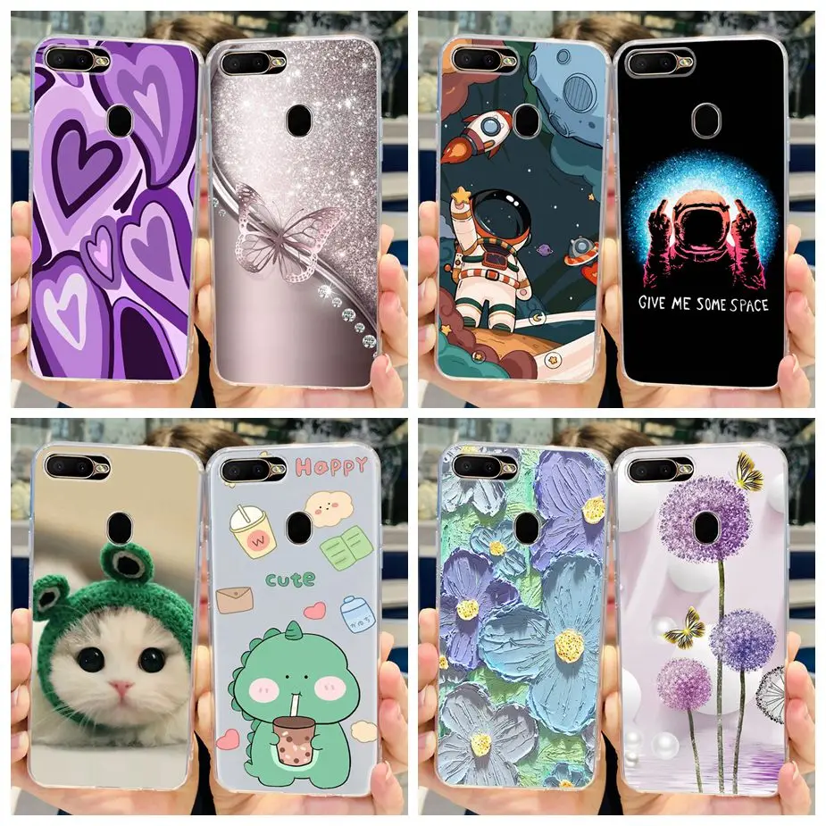 For-Oppo-A12-Case-CPH2083-CPH2077-Luxury-Painted-Cover-Soft-Silicone ...