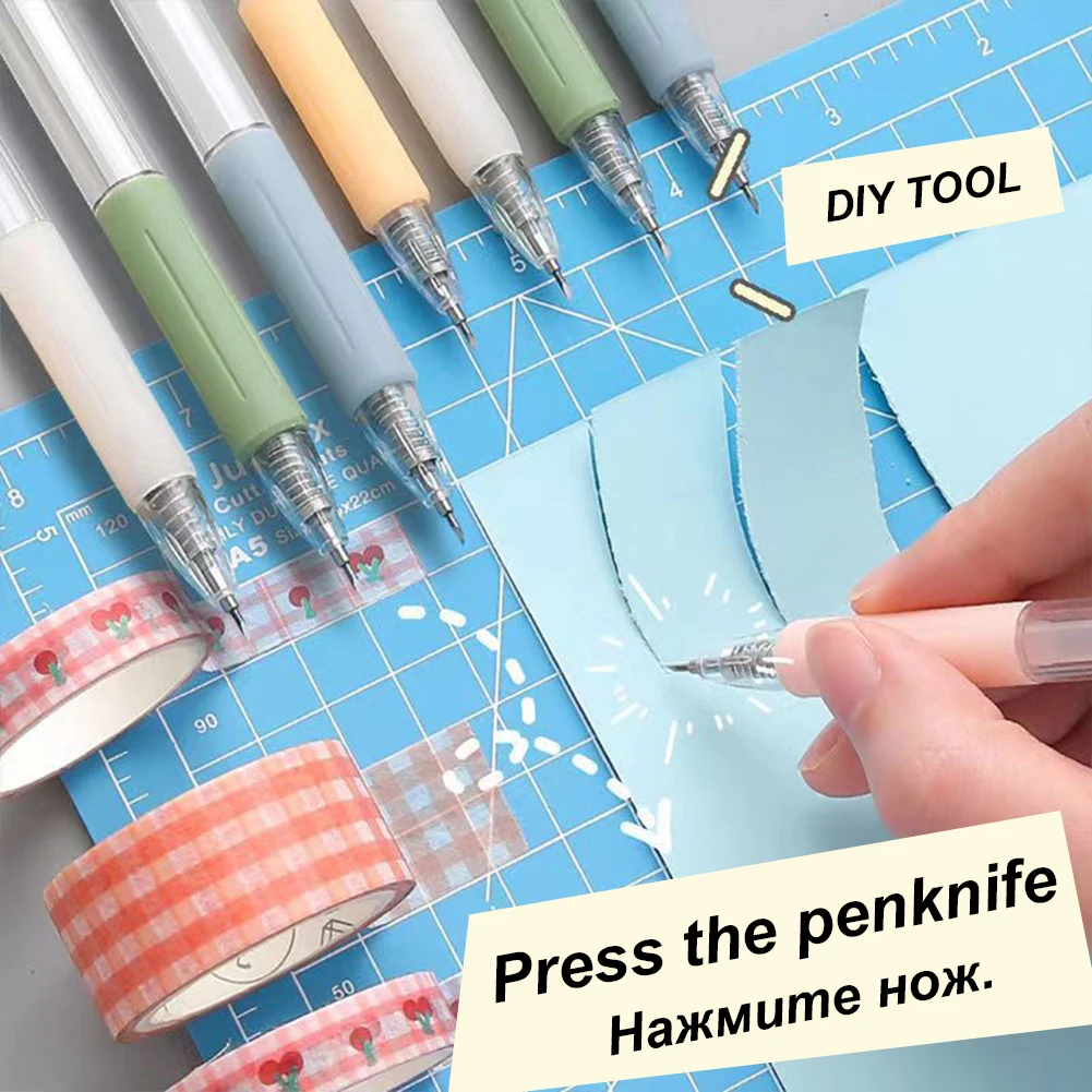 Paper Cut Knife Pen Refill Set Art Utility Knife Scrapbooking Cutting ...