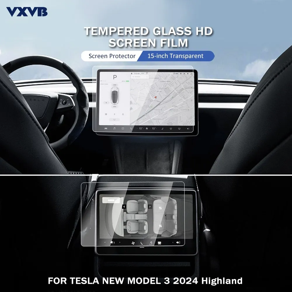 Tempered-Glass-Screen-Film-For-Tesla-Model-3-2024-Highland-Center ...