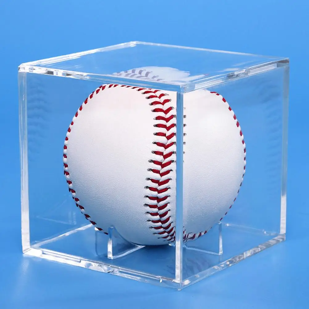 Baseball-Display-Case-Transparent-Storage-Holder-Durable-Square ...