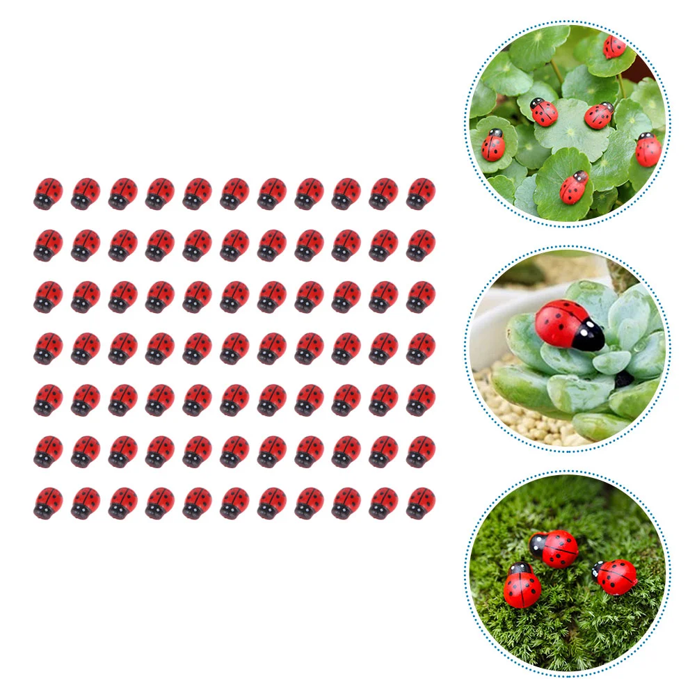 200-Pcs-Ladybug-Stickers-Ornament-Garden-Sculptures-Ladybugs-Landscape ...
