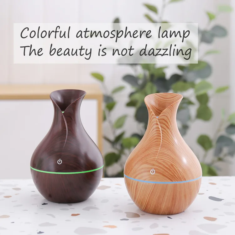 Vase-Wood-Grain-Air-Humidifier-Essential-Oil-Aroma-Diffuser-Mute ...