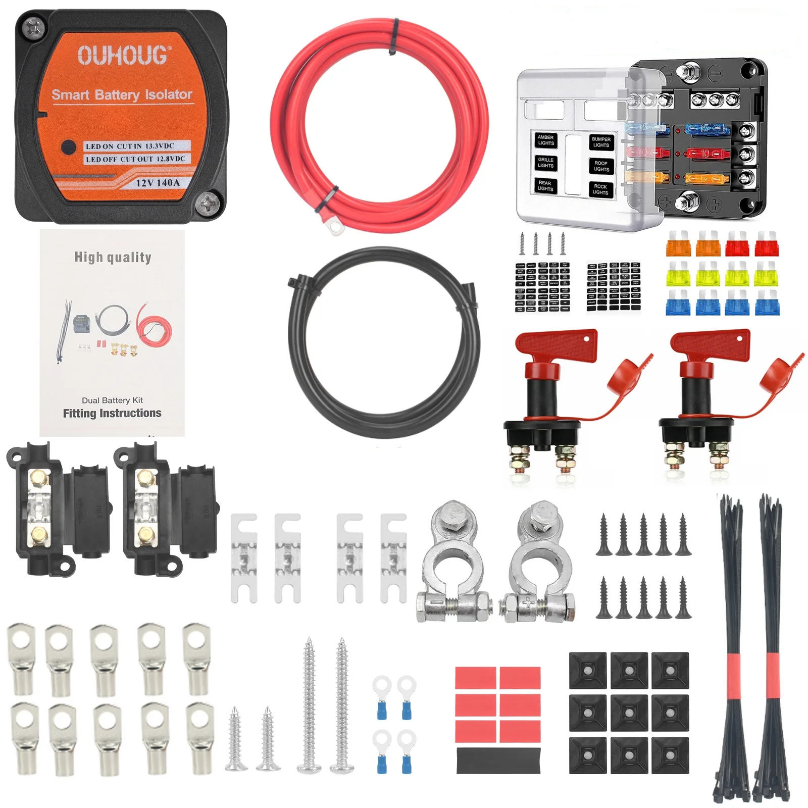 10m-Voltage-Sensitive-Split-Charge-Relay-Kits-12V-140A-Voltage-Sense ...
