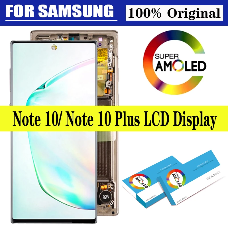 Original Super Amoled Display Note 10+ For Samsung Galaxy Note 10 N970f ...