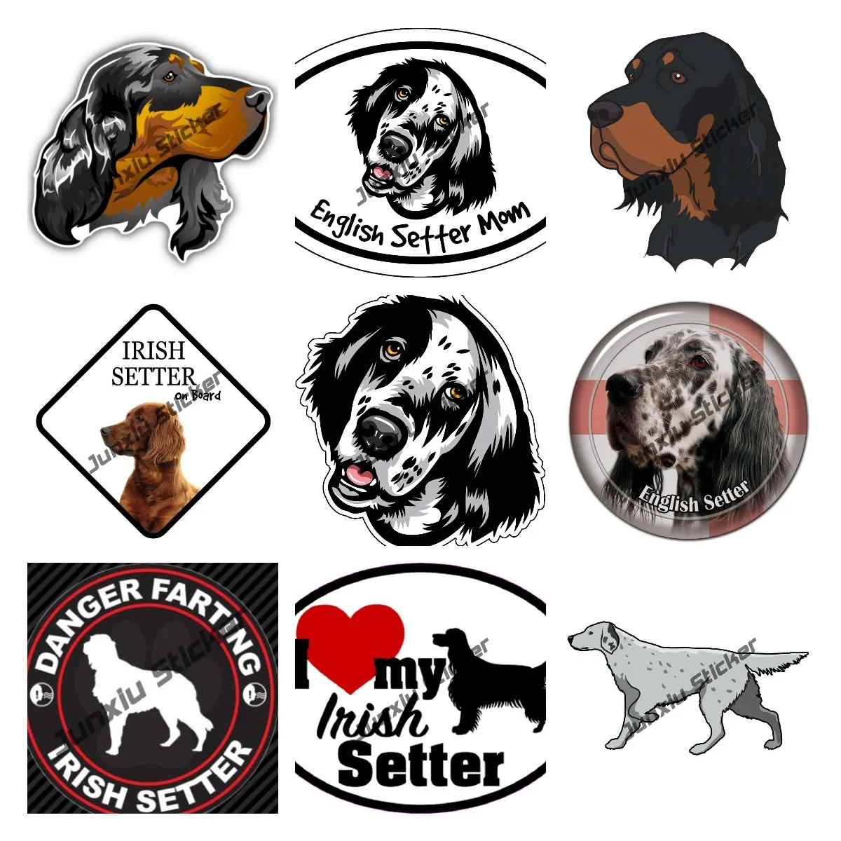 Oval English Setter Mom Decal Smiling English Setter Pet Dog Breed ...