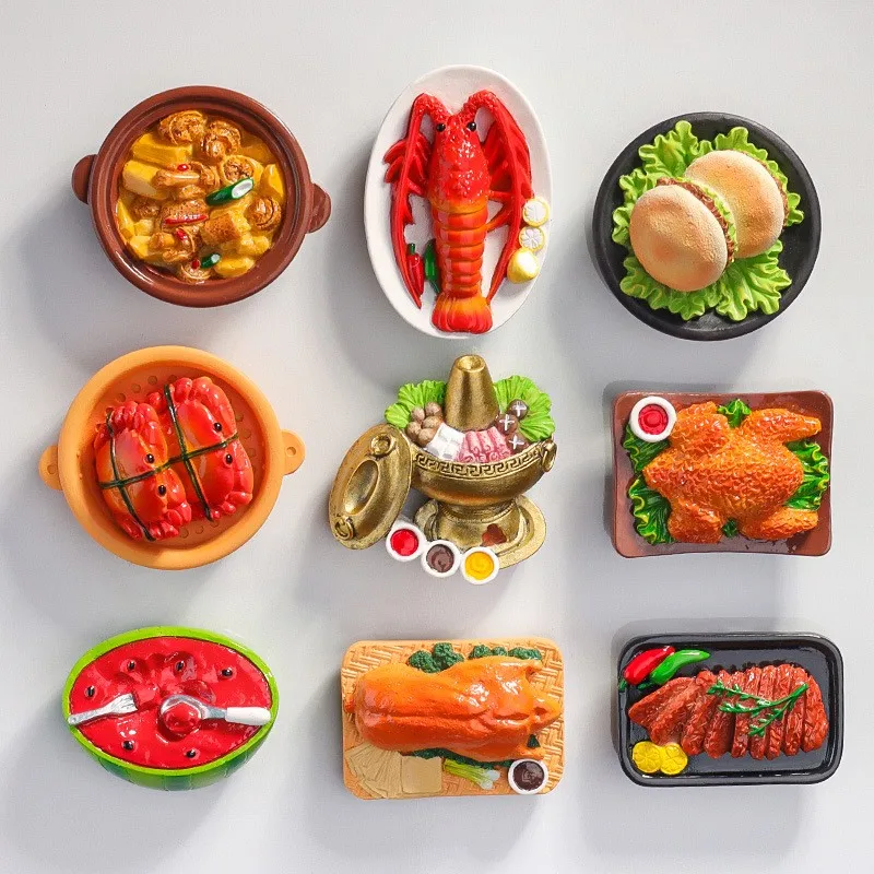 3D-Chinese-And-Western-Food-Fridge-Magnets-Creative-Hotpot-Fried ...