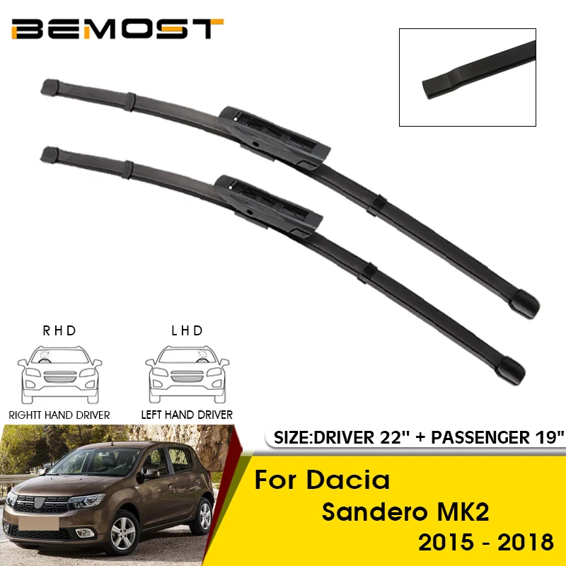 Car-Wiper-Blades-For-Dacia-Sandero-MK2-2015-2018-Windshield-Windscreen ...