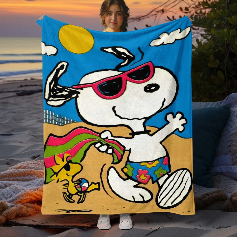 Snoopy-Blanket-Lightweight-Flannel-Throw-for-Sofa-Bed-Travel-Camping ...