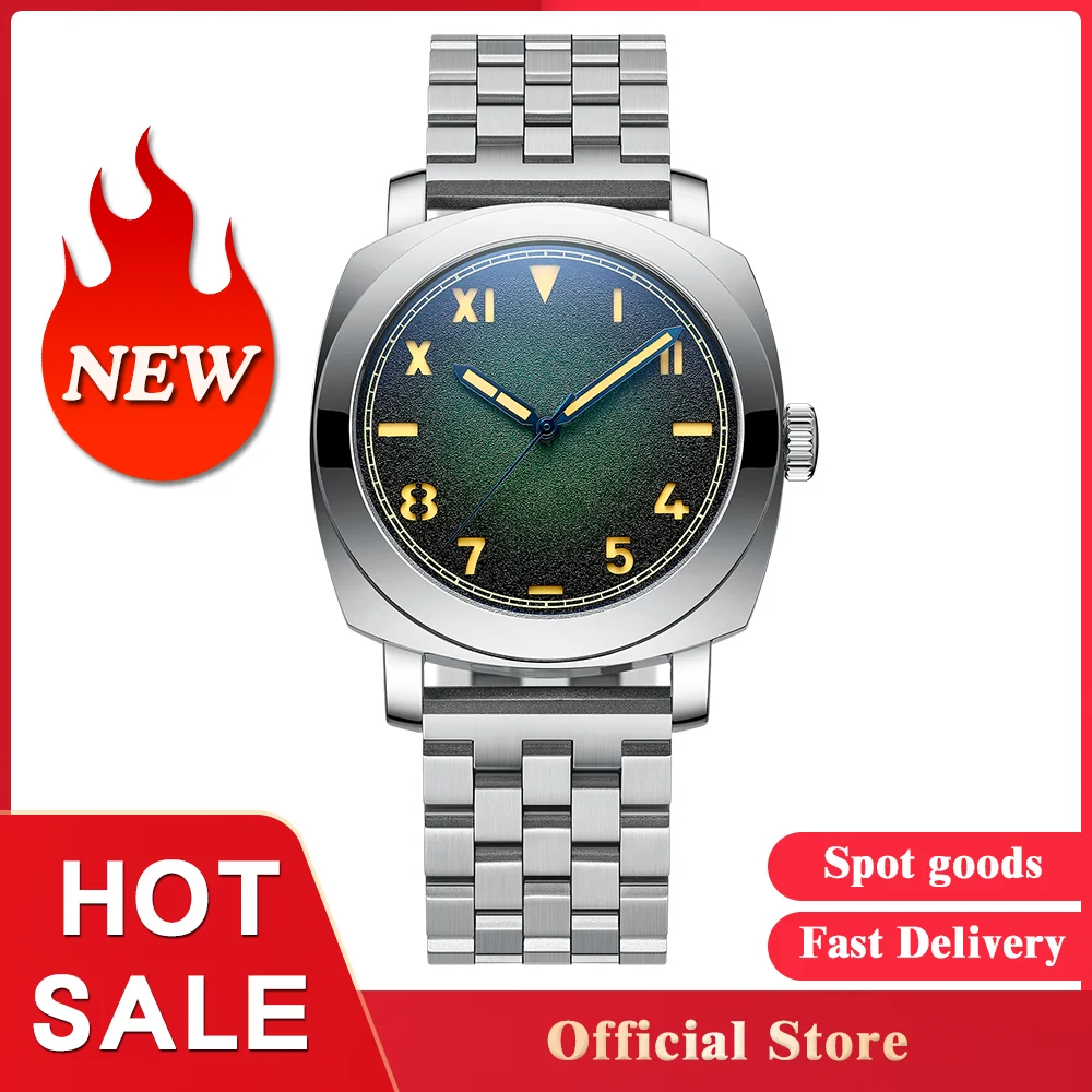 STEELFLIER-SF764-mekanik-saatler-NH35-hareketi-ye-il-kadran-safir-ayna ...