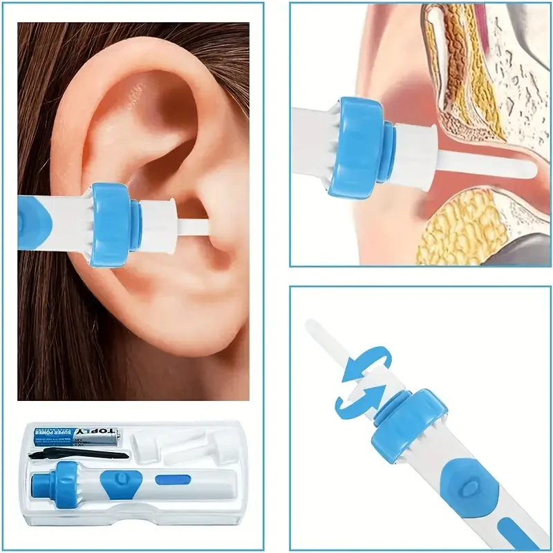 1pcs Portable Automatic Earwax Removal Kit Electric Earwax Vacuum ...