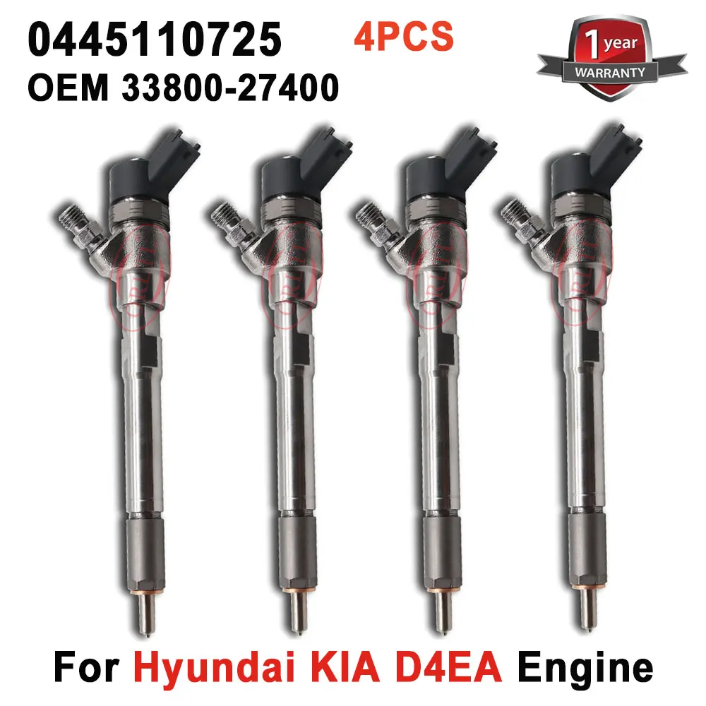 4PCS-0445110725-Genuine-Injector-33800-27400-Diesel-Fuel-Nozzle-0-445 ...