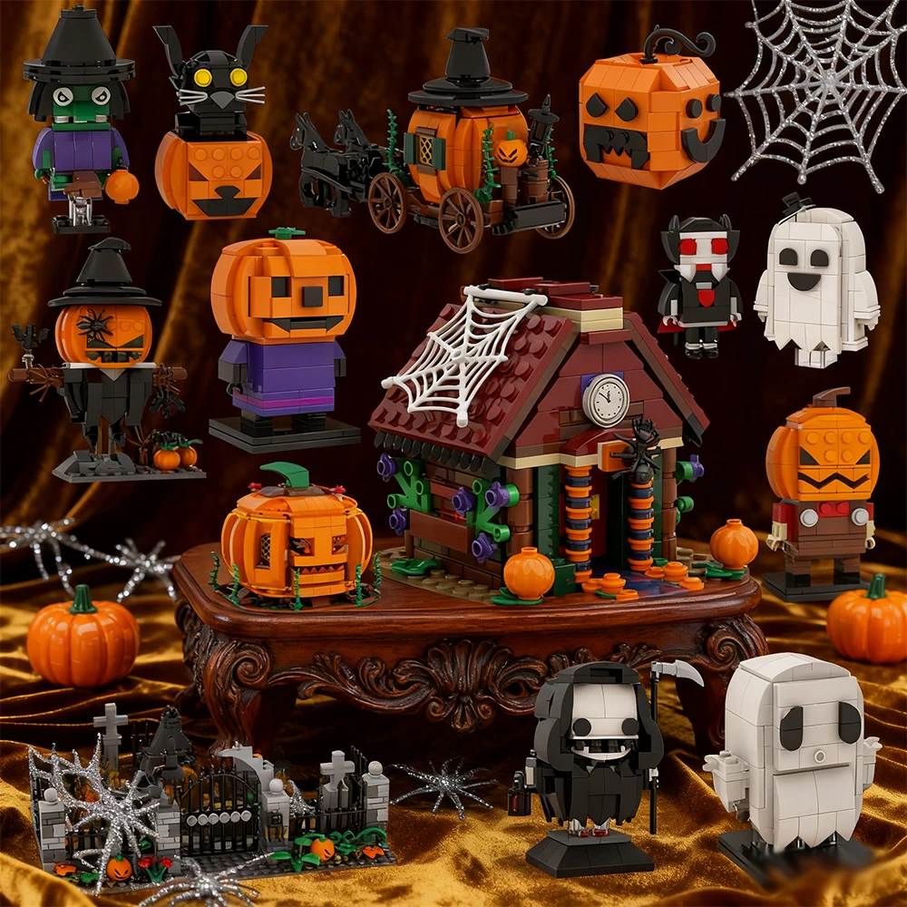 Horror Movie Figures Models Building Blocks Sets Halloween Festival ...