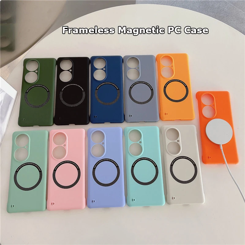 Funda-r-gida-magn-tica-mate-sin-marco-delgada-para-Huawei-P50-P50E-P40 ...