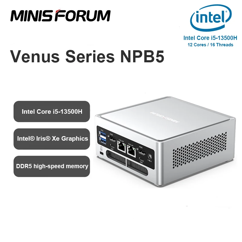 MINISFORUM NPB5 Mini PC Intel Core i5-13500H Intel 13th Gen Windows 11 ...