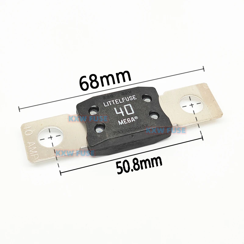 Littelfuse 0298/MEGA/298 Series Bolt on Blade Fuse 40A 60A 32V SLO BLO ...