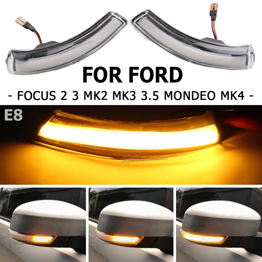 2x-LED-Dynamic-Turn-Signal-Light-Side-Mirror-Blinker-Arrow-Sequential ...