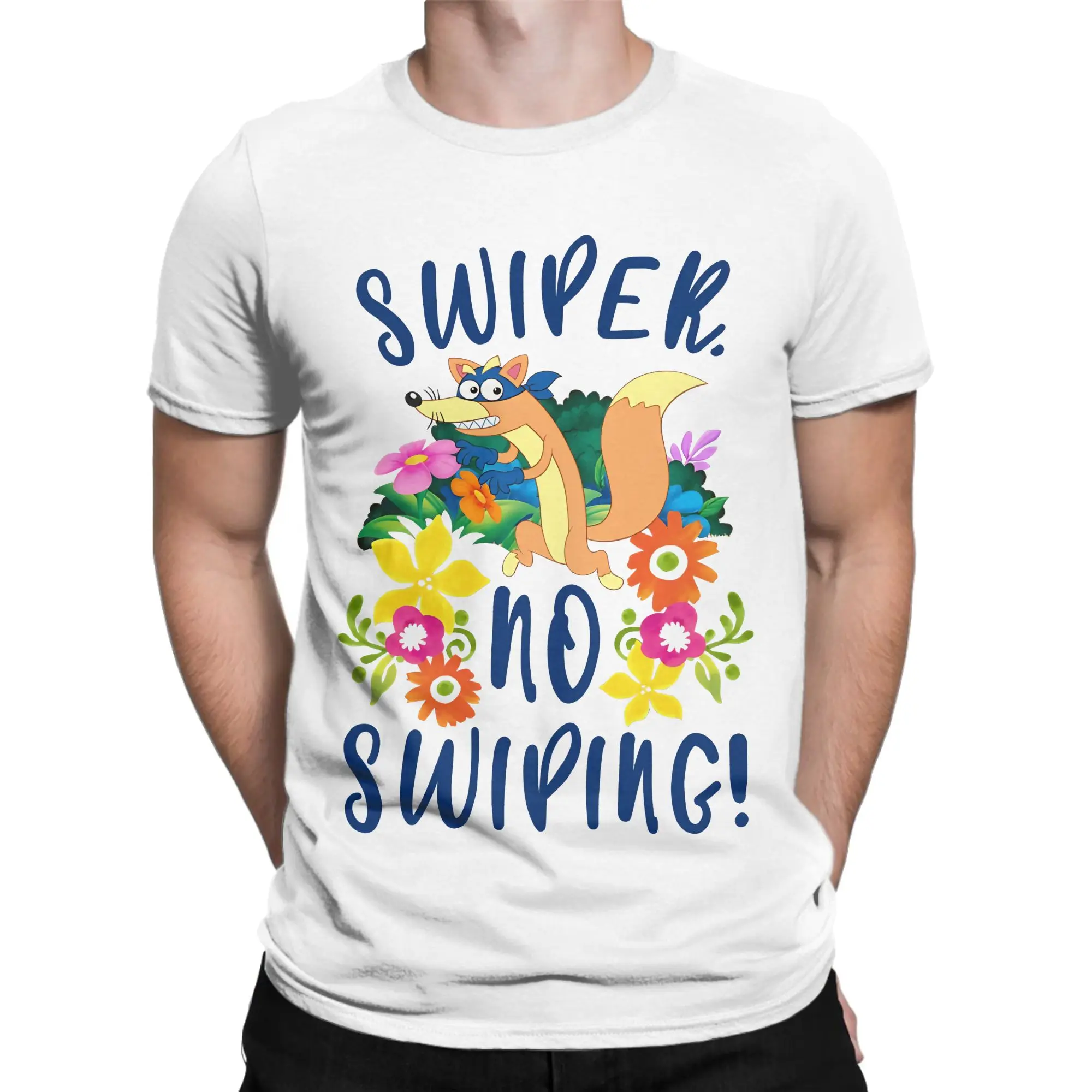 Funny Dora The Explorer Floral Swiper No Swiping Floral T-Shirts Men ...