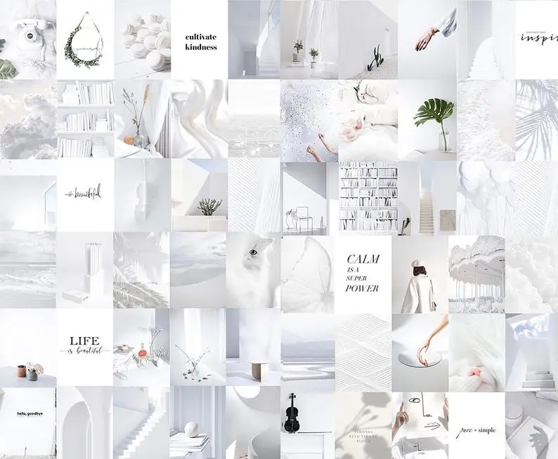 Home & Living Wall Hangings White Photo Wall Collage Kit Photo wall ...