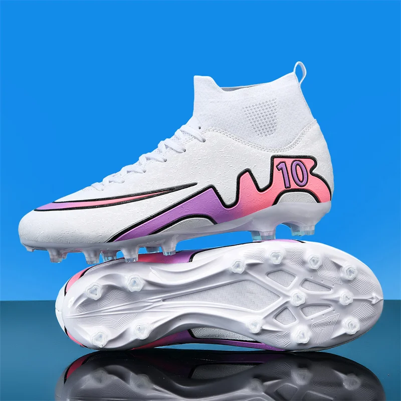 Men-Light-Soccer-Shoes-TF-FG-Ankle-Football-Boots-Outdoor-Non-slip ...