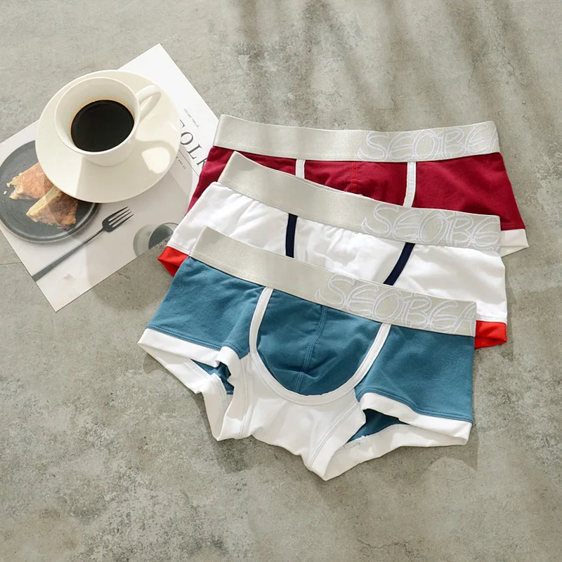 SEOBEANO-Homens-de-Algod-o-Boxers-Esportivos-Personalidade-Cueca ...