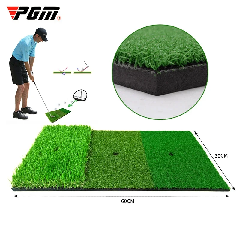 PGM-Golf-Hitting-Mat-3-Grasses-with-Rubber-Tee-Hole-Golf-Training-Aids ...