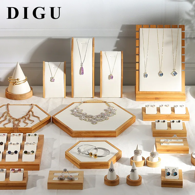 Solid Wood Jewelry Window Display Display Props Jade Bracelets Necklace ...