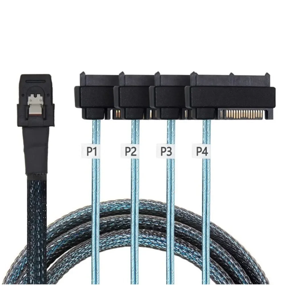 Internal Mini SAS 36pin SFF8087 to 4X29pin SAS SFF8482 2 in 1 Cable ...