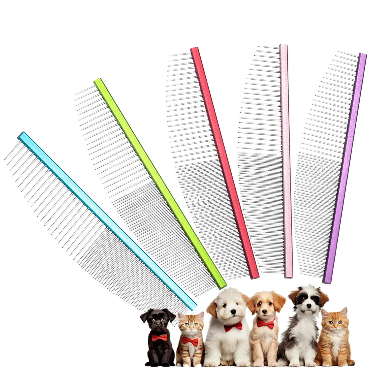 Pet-Moon-Comb-Stainless-Steel-Thin-Teeth-Cat-Dog-Face-Hair-Grooming ...