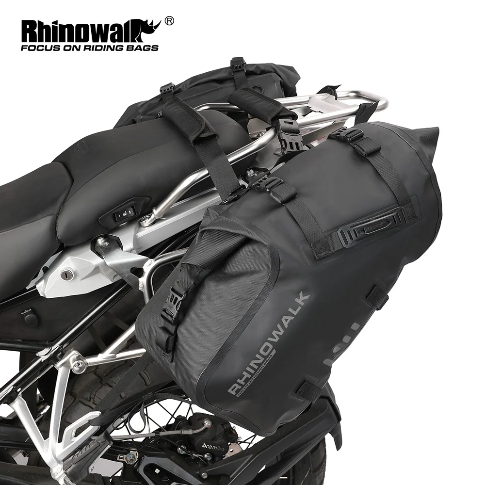 2PCS Motorcycle Bags 100%Waterproof 18L/28L/48L Large Capacity ...