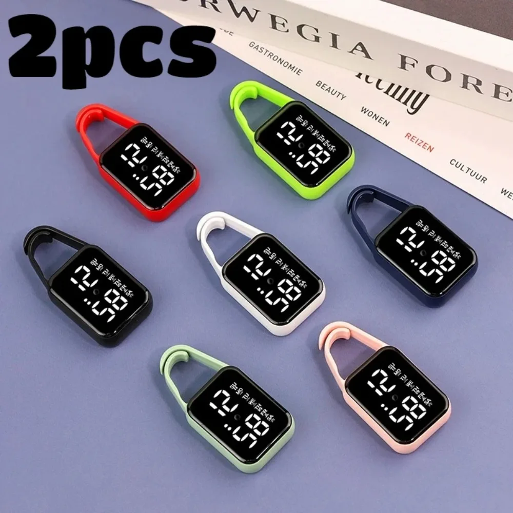 Reloj electrónico digital LED con llavero, reloj digital táctil con luz ...