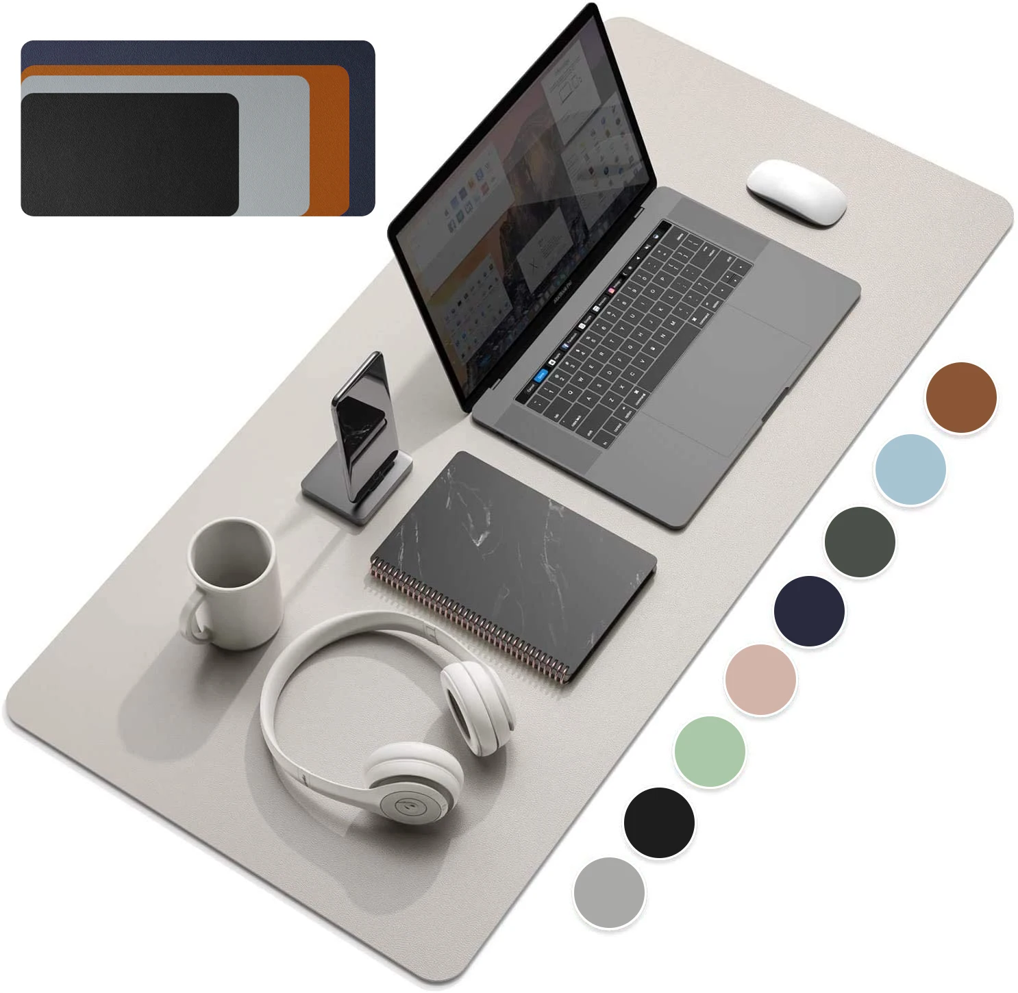 Large Size Office Desk Protector Mat Pu Leather Waterproof Mouse Pad ...