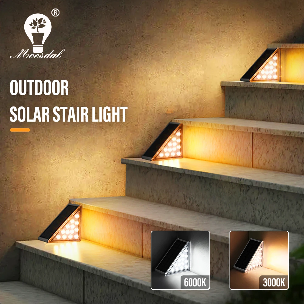 LED Solar Step Light Highlight Lens Outdoor Stair Light Deck Light IP67 ...