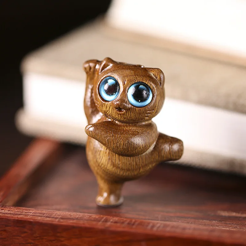 Mini-Dance-Small-Cat-Ornaments-Creative-Cute-DIY-Waltz-Cat-Wooden ...