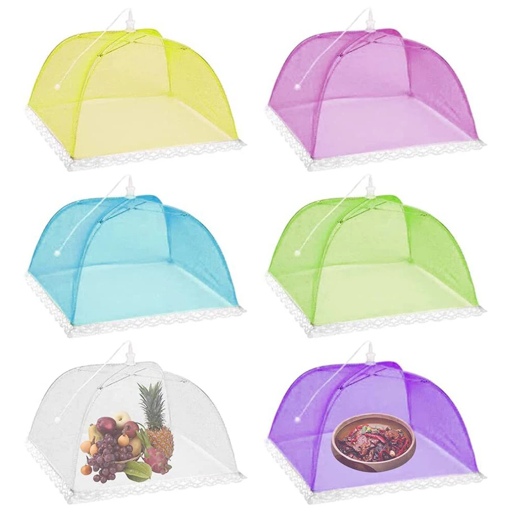 Foldable-Food-Mesh-Cover-Fly-Anti-Mosquito-Pop-Up-Food-Cover-Umbrella-Meal-Vegetable-Fruit ...