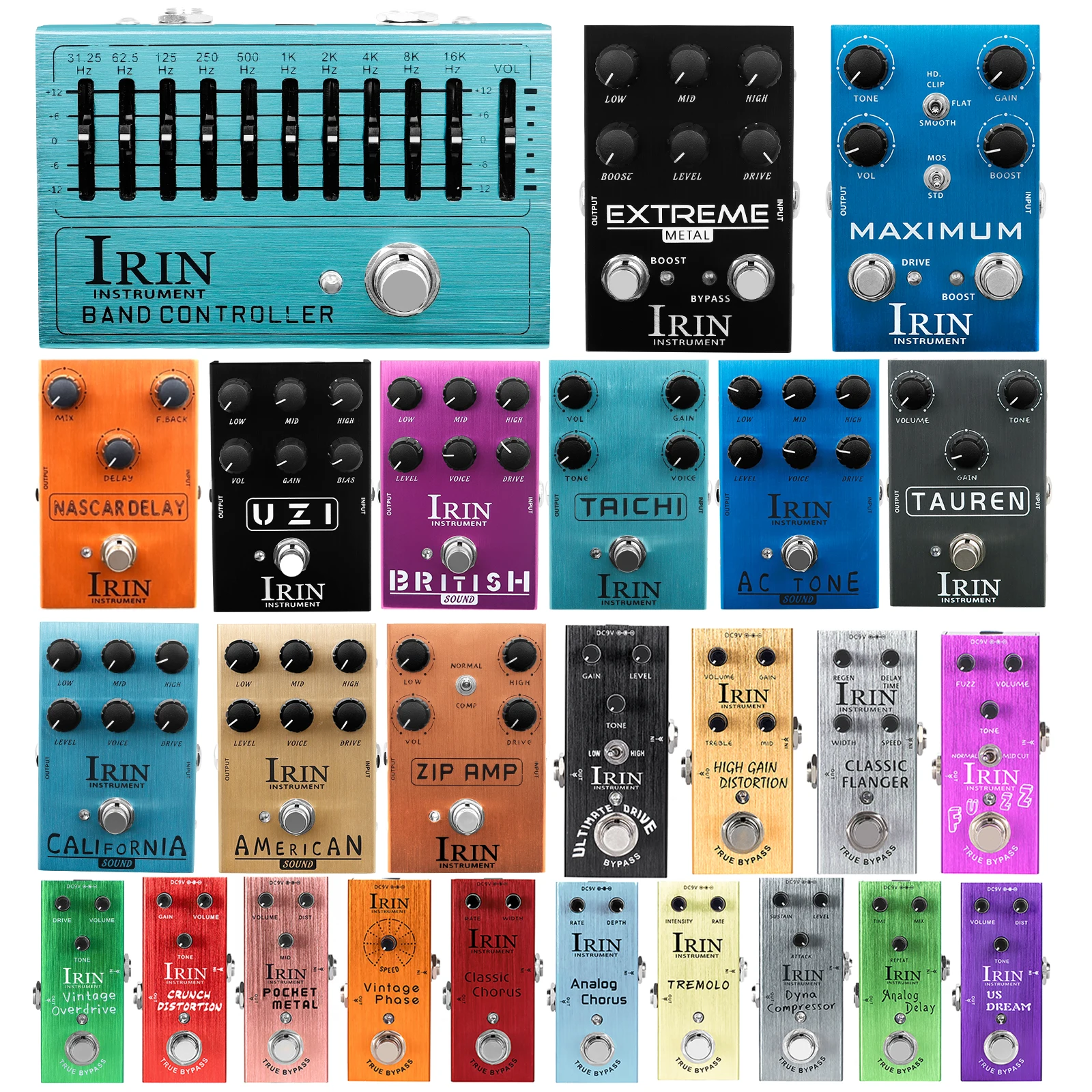 IRIN-Guitar-Effect-Pedal-10-Band-EQ-Overdrive-Distortion-Delay ...