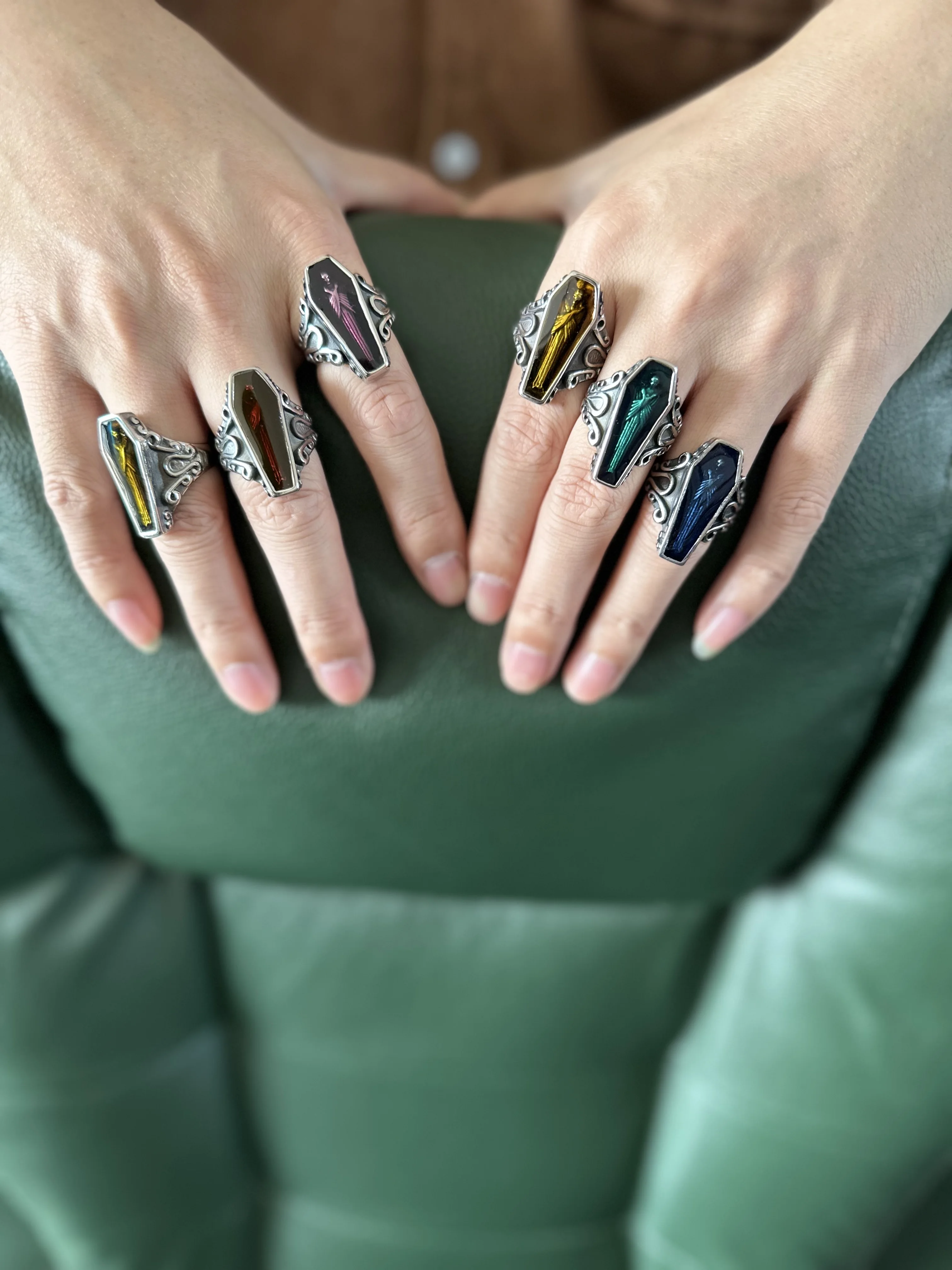 3-Color-Coffin-Mummy-Ring-316L-Stainless-Steel-Jewelry-Punk-Biker-Style ...