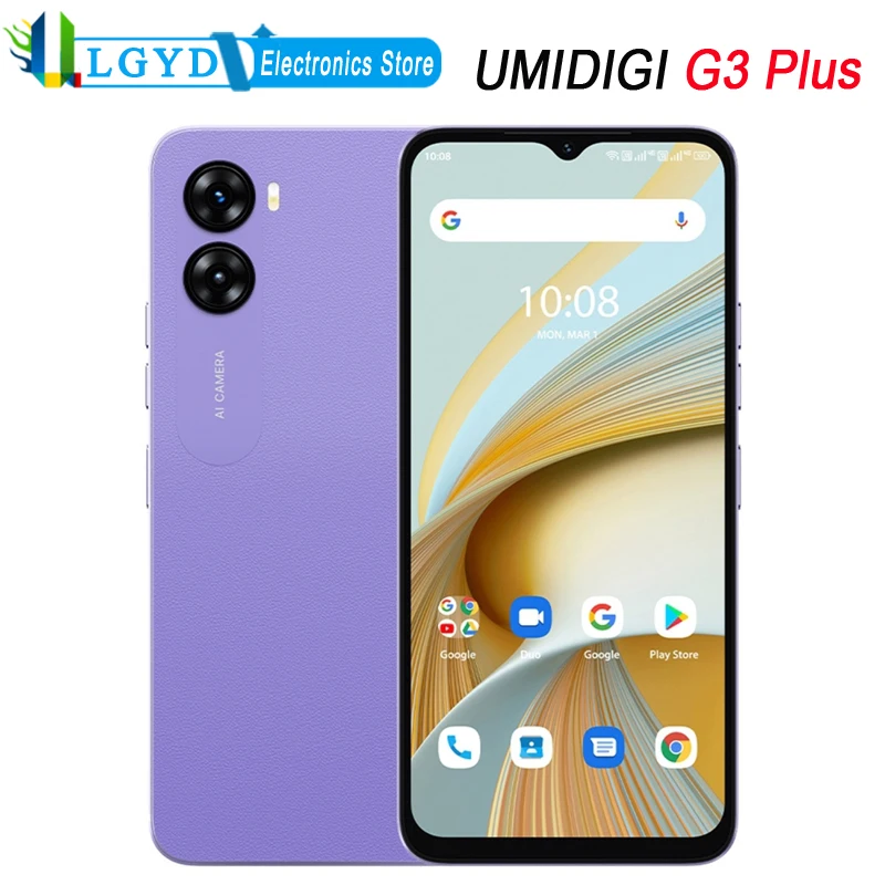 UMIDIGI-G3-Plus-4GB-128GB-ROM-Cell-Phone-6-52-Android-13-Unisoc-T606 ...